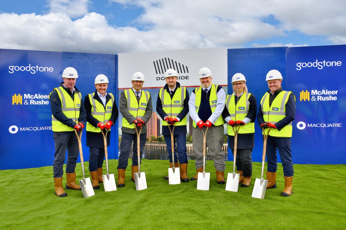 Goodstone and McAleer & Rushe break ground at Dockside BTR…